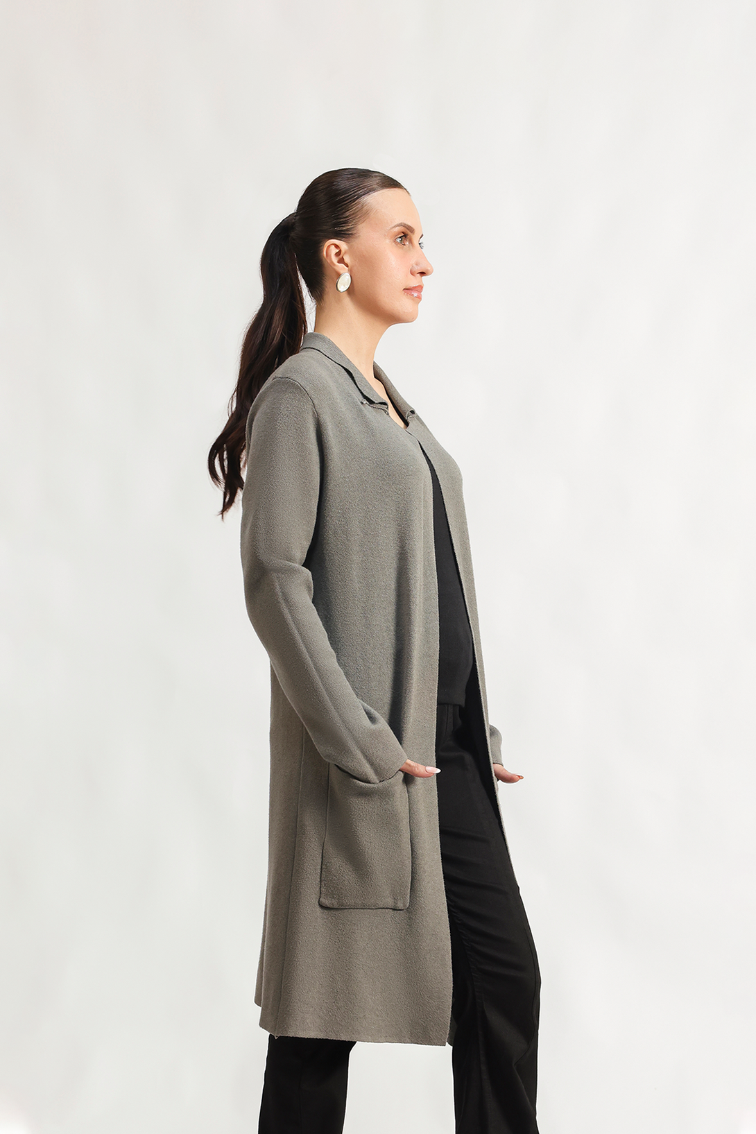 OPEN-FRONT LONG CARDIGAN – Ismail’s Clothing
