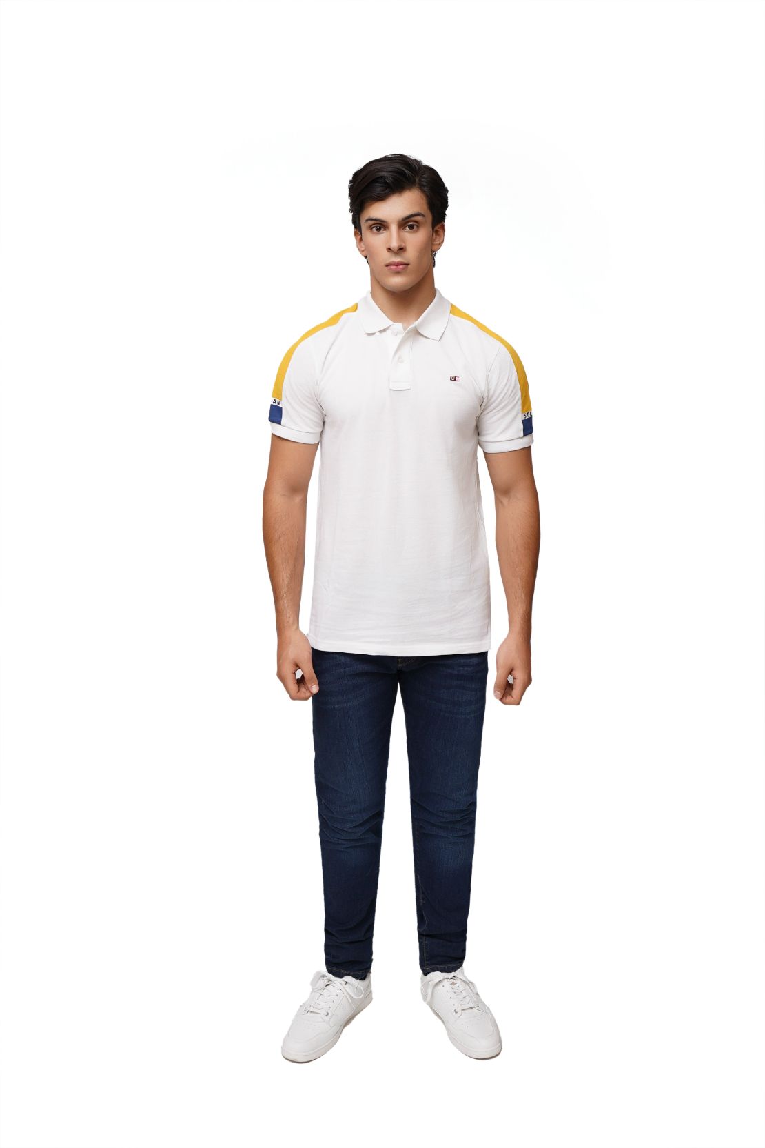 Men Contrast Panel Polo – Ismail’s Clothing